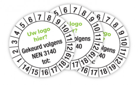 Keuringsstickers bestellen